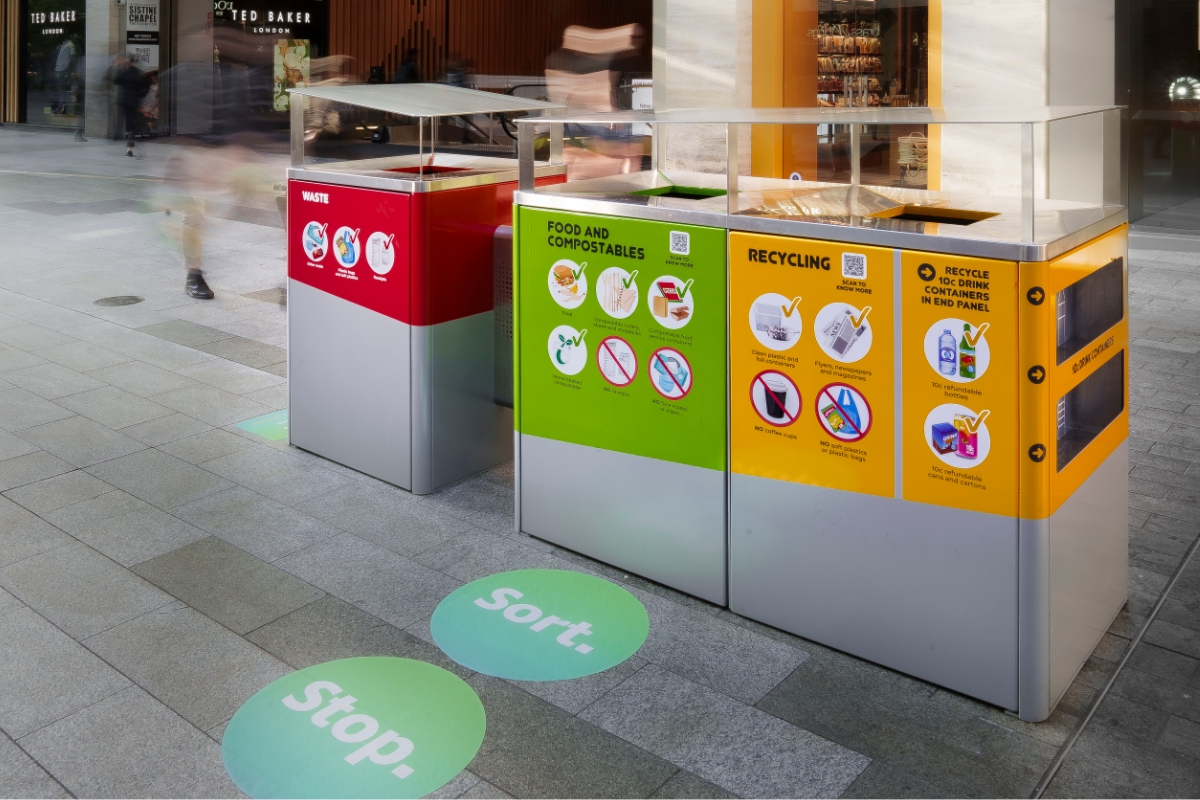 Rundle Mall Waste Stream Bins - Spark