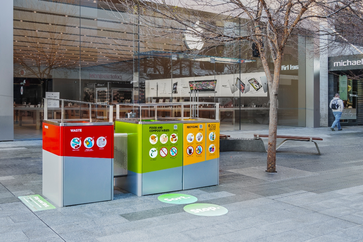 Rundle Mall Waste Stream Bins - Spark